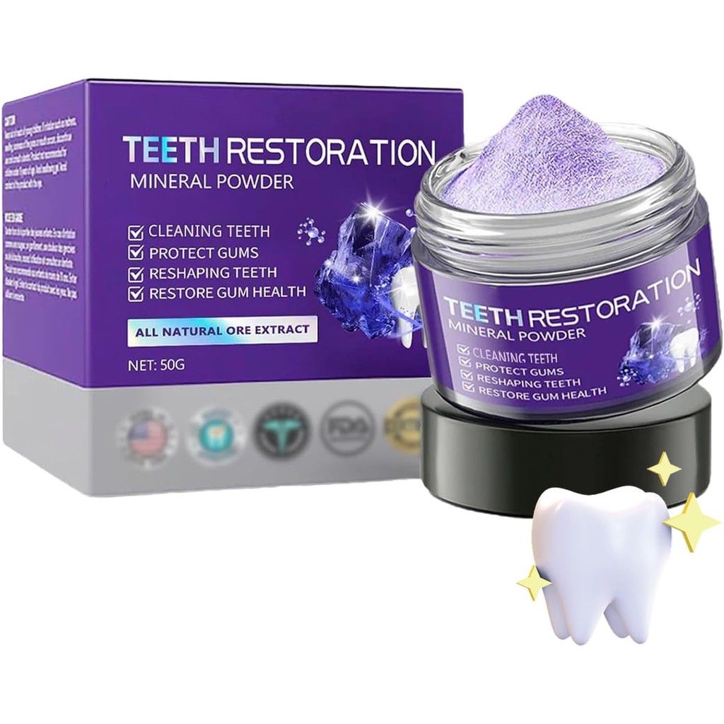 Teeth Restoration Mineral Powder,Mineral Tooth Powder, Teeth Whitening ...