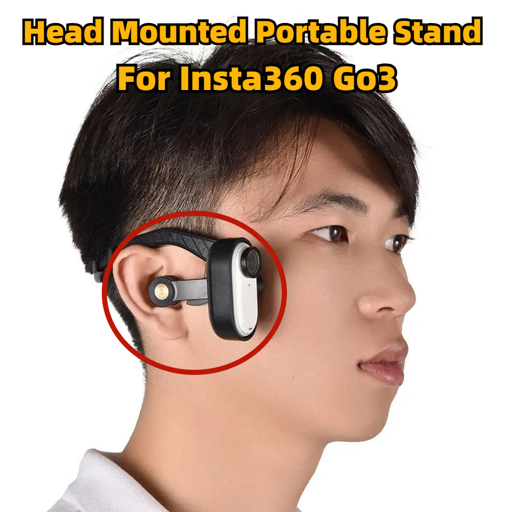 For Insta360 Go3 Head Mounted Portable Stand Adjustable Head Wearable ...