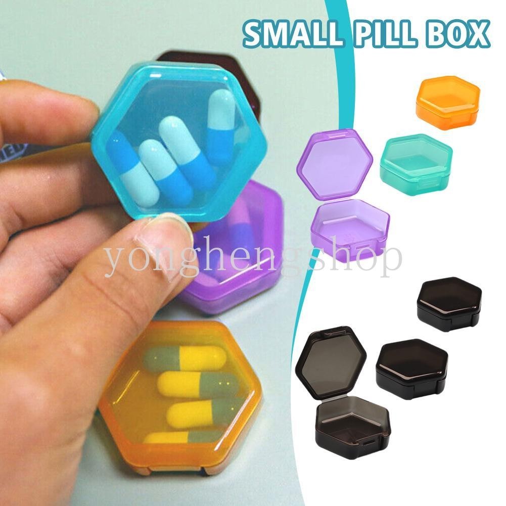 3/4pcs Mini Pentagon Square Pill Box Outdoor Travel Portable Medicine ...