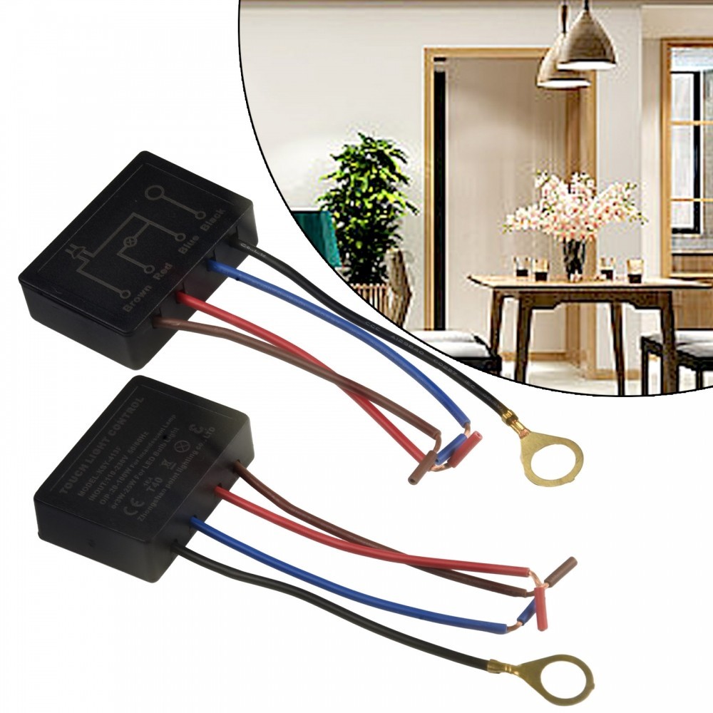 【COLORFUL】EU Type 2pcs 220V Touch Light Switch Dimmer Control Module ...