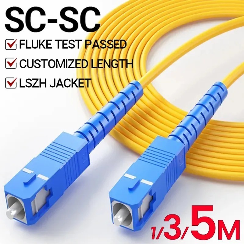 1/3Pcs 5/3/1M Fiber Optic Network Jumper - Insensitive Fiber Optic Soft ...