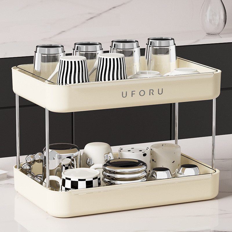 Cup Storage Rack Large-Capacity Desktop Mug Coffee Cup Holder Drain ...