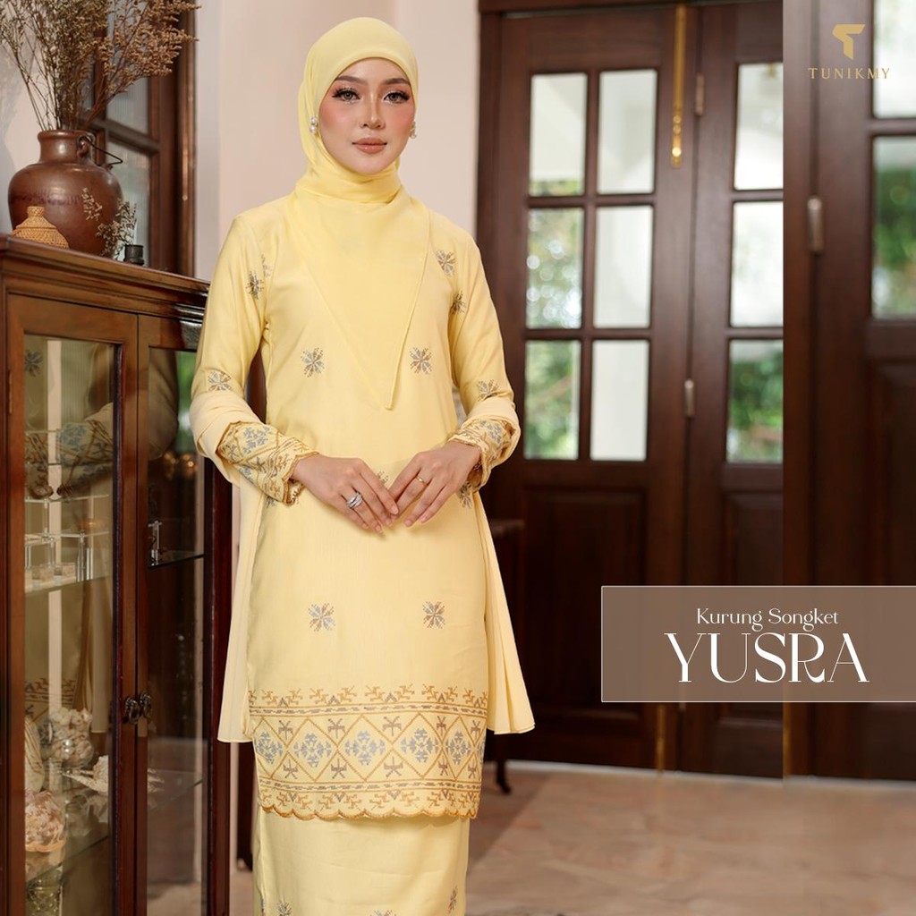 Tunikmy Yusra Songket Bracket Shirt | Modern bracket clothes set ...