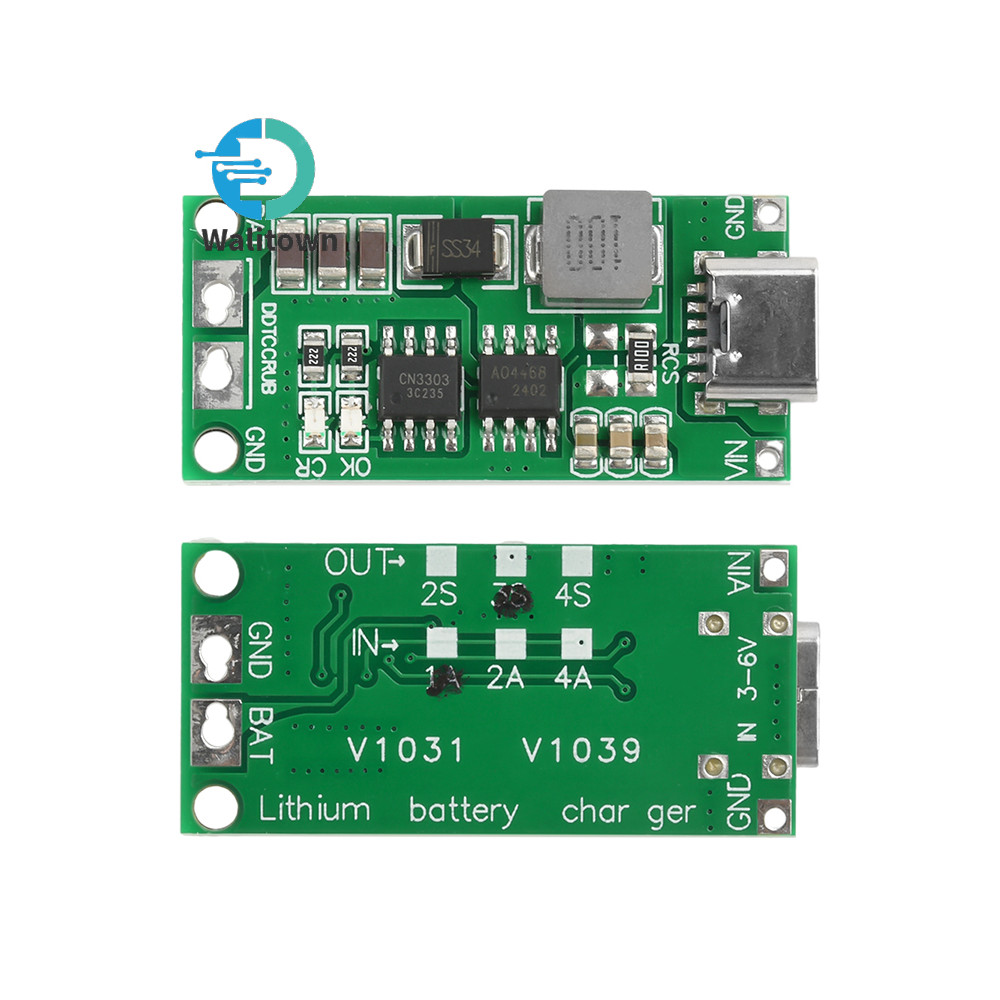 DC3-6V 2S/3S/4S 1A-4A Booster Module Lithium Polymer Battery Charger ...