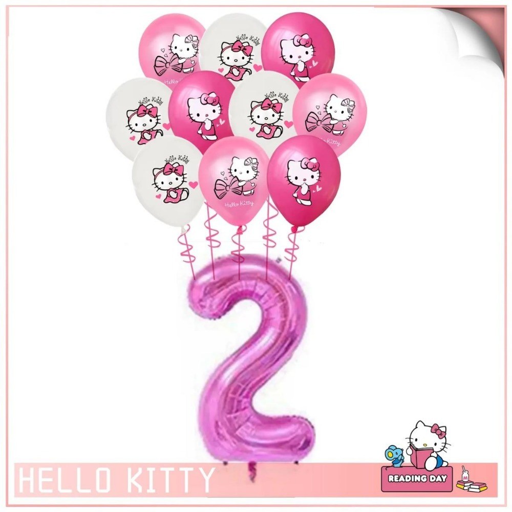 Hello Kitty 12Inch Pink Latex Balloons Set Wedding Kids Birthday Party ...