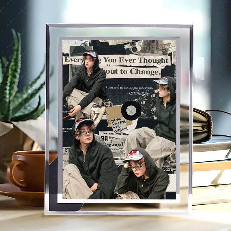 Enhypen Collage Photo Frame – Crystal Glass Frame Home Décor – Kpop ...