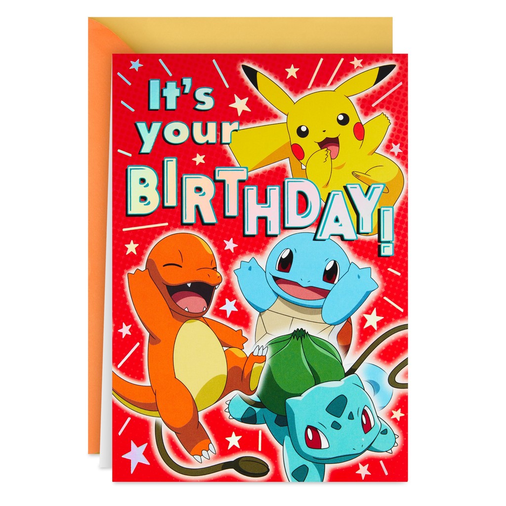 Hallmark Pokémon Pop-Up Birthday Card for Kids (Pikachu, Squirtle ...
