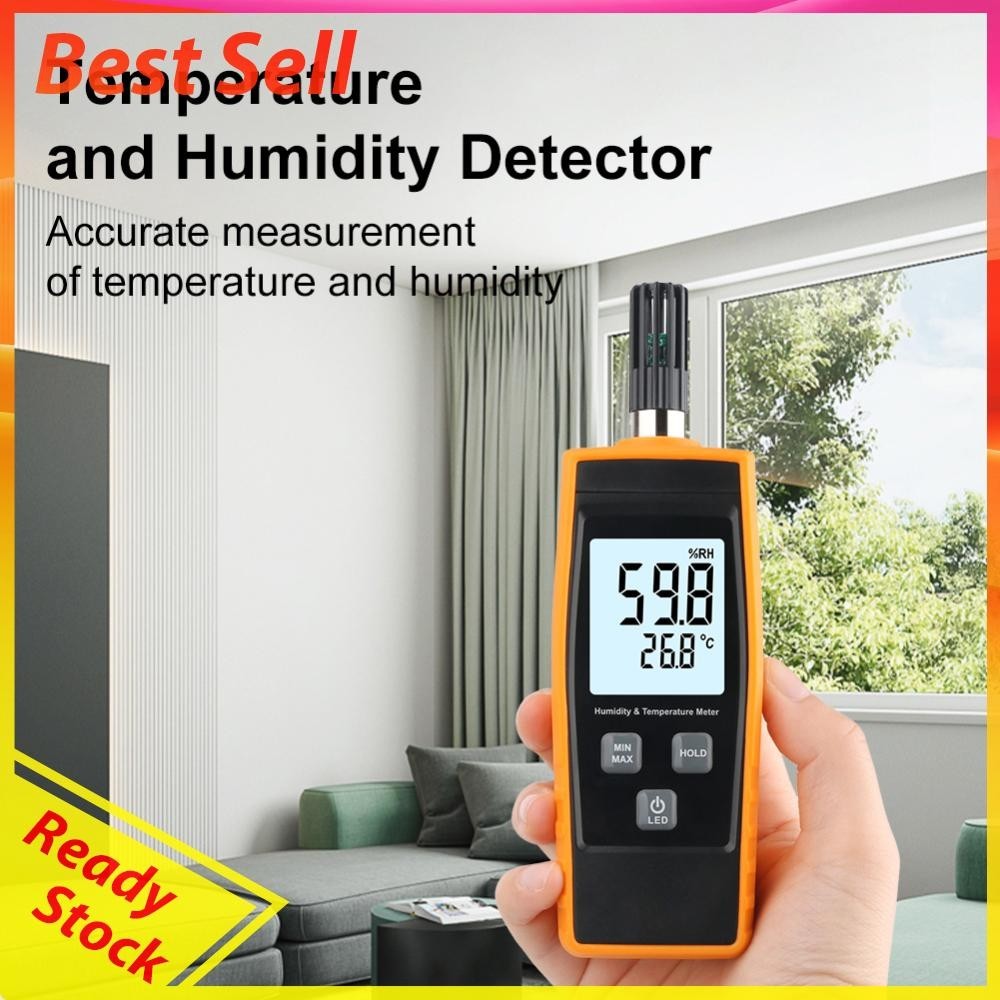 Digital Thermometer Hygrometer Backlight LCD High Precision Thermo ...