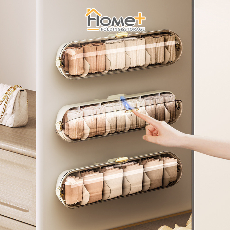 (HOME+) Light Luxury Home Transparent Bedroom Wardrobe Wall Hanging ...