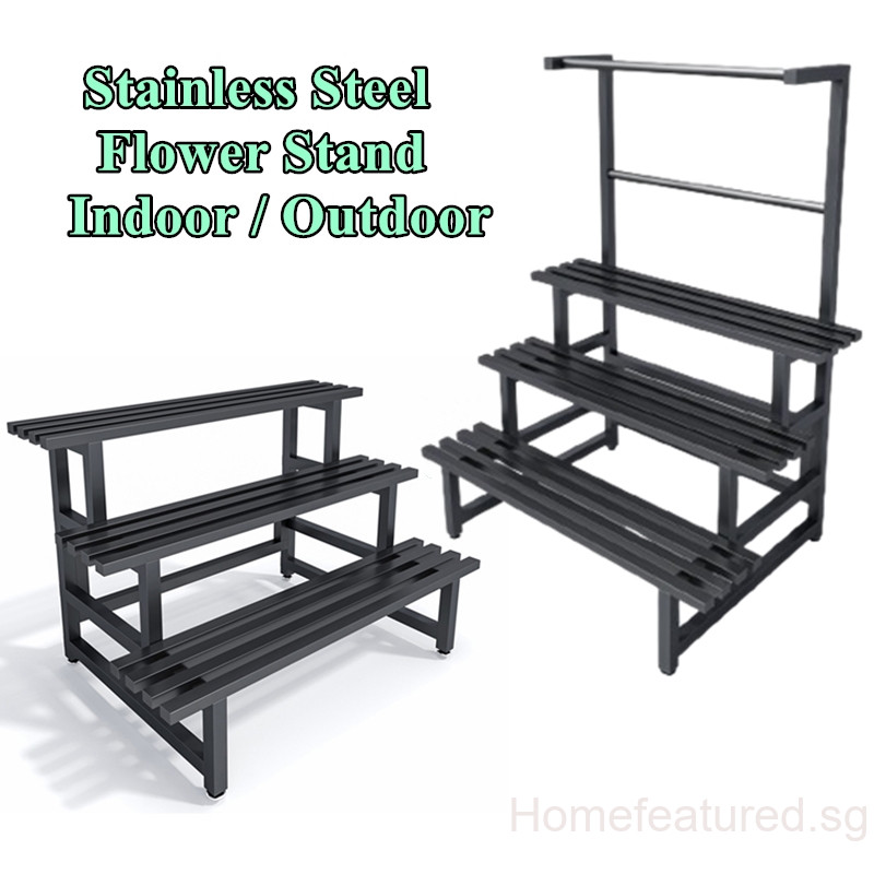 Multi-Layer Stainless Steel Plant Rack Flower Pot Stands Plant Metal ...