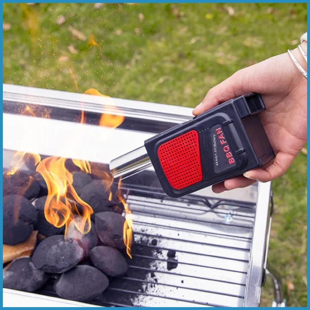 BBQ Air Blower Fan Cordless Electric Air Blower Fan Compact Portable ...