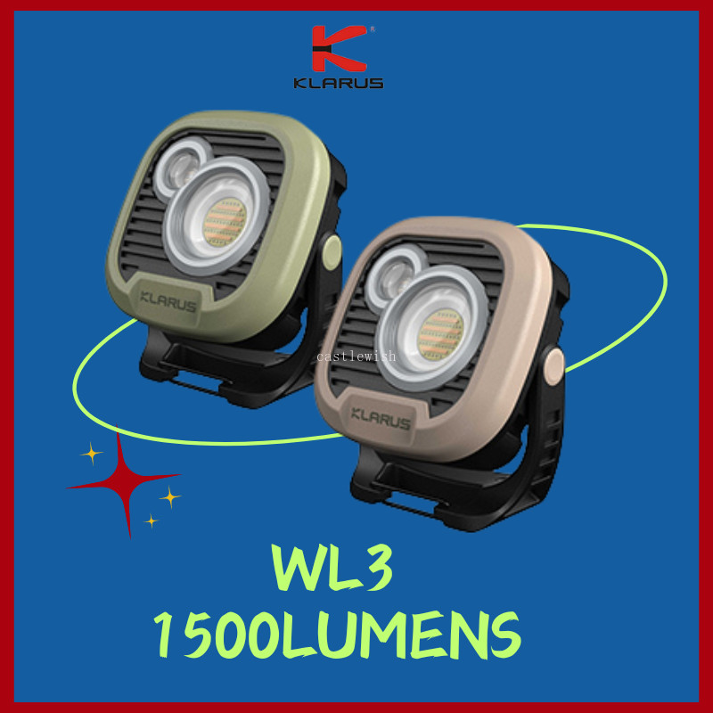 Klarus WL3 1500Lumens Rechargeable Camping Lantern 1500Lumens 4 Color ...