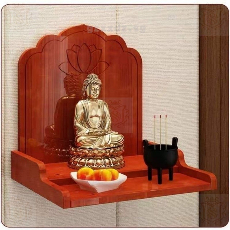 Buddha Shrine Shrine Solid Wood Buddha Shrine,Family Altar Wall Guanyin Bodhisattva Home Altar ...