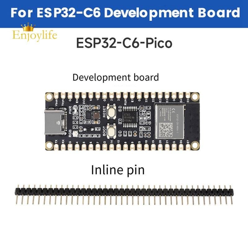 ESP32-C6-Pico Development Board WiFi 6 Microcontroller ESP32-C6-MINI-1 ...