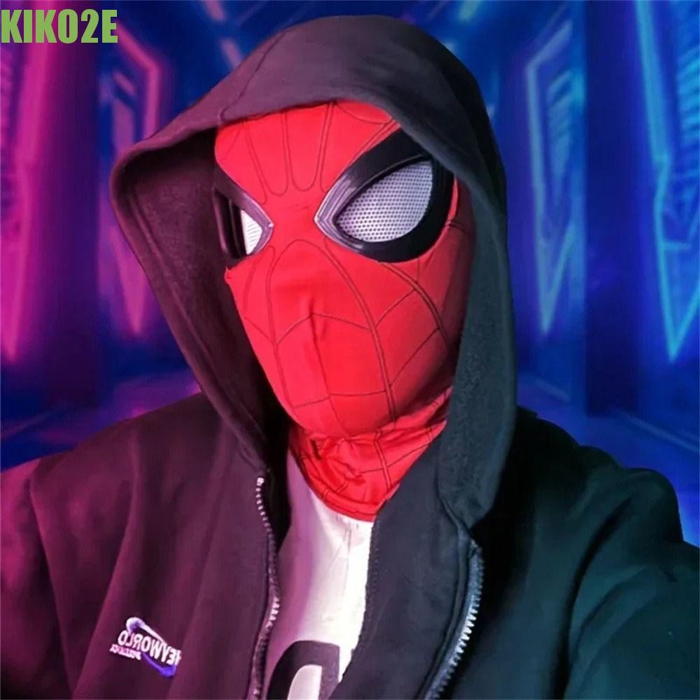 KIKO2E Spider-man Mask, Eyes Movable Chin Control Spider-man Headgear ...