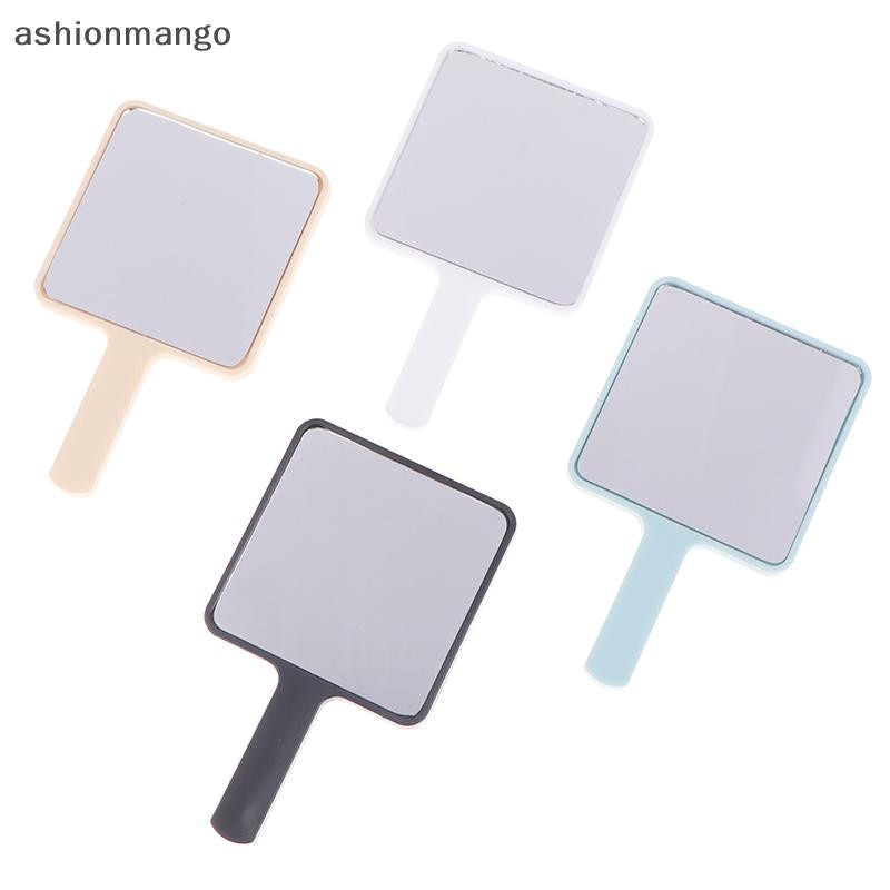 【AMSG】 Handheld Makeup Mirror Square Makeup Vanity Mirror With Handle ...