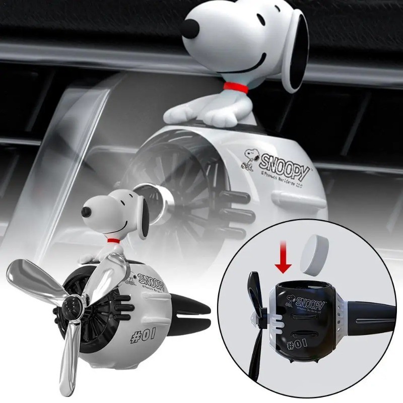 Snoopy Car Air Freshener Cartoon Anime Doll Cute Air Conditioner Outlet ...