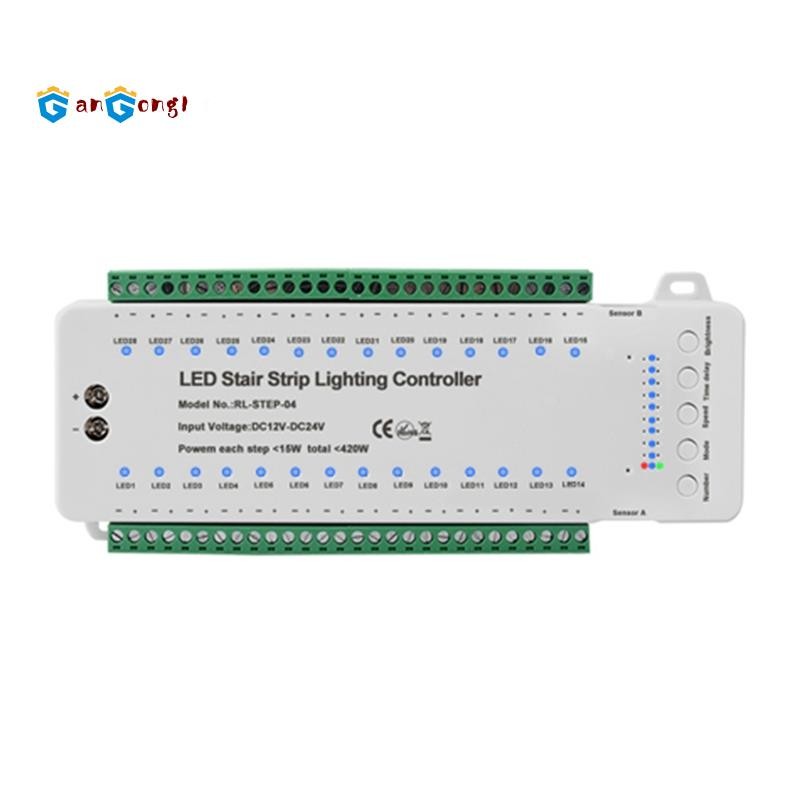 28 Steps Stair Controller with Remote- Reactive Lighting - Stair ...