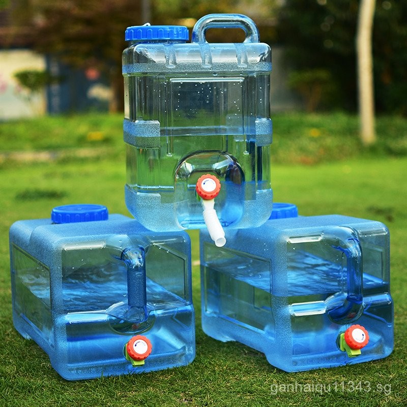 Outdoor Pure Drinking Water Bucket with Faucet, Plastic Household ...