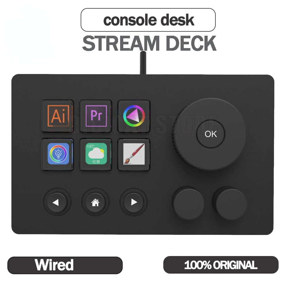 StreamDeck Visual Keyboard LCD Button 6 Keys Live Content Creation Controller Custom Button For ...