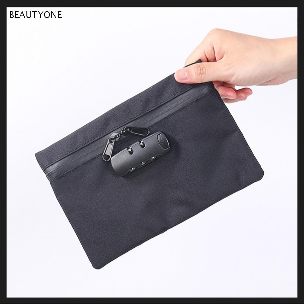 TOPBEAUTY Money Bag With Lock, Portable Locking Accessories Pouch ...
