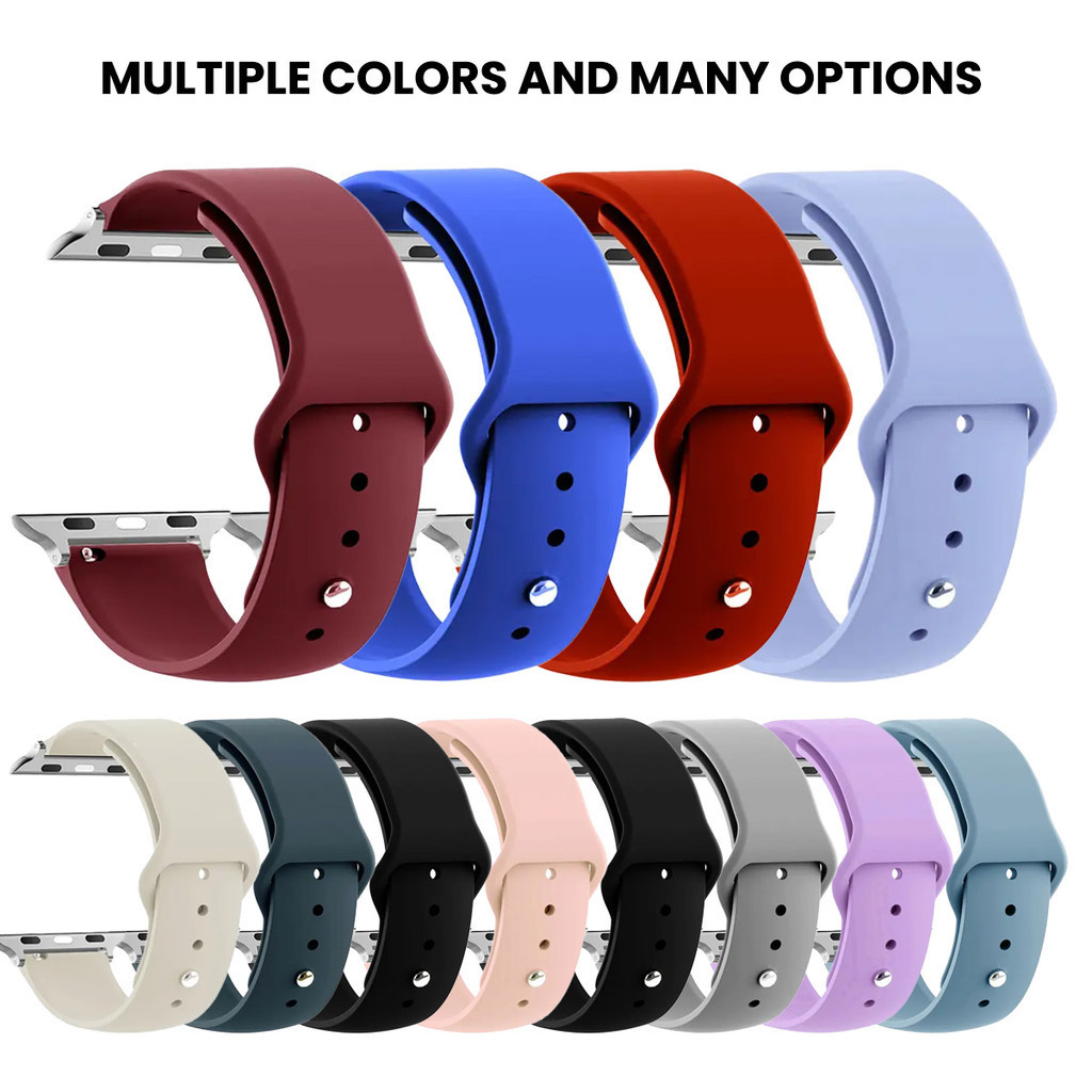 New colorful Silicone sports Strap for Apple Watch S10 11 42 46mm Ultra ...