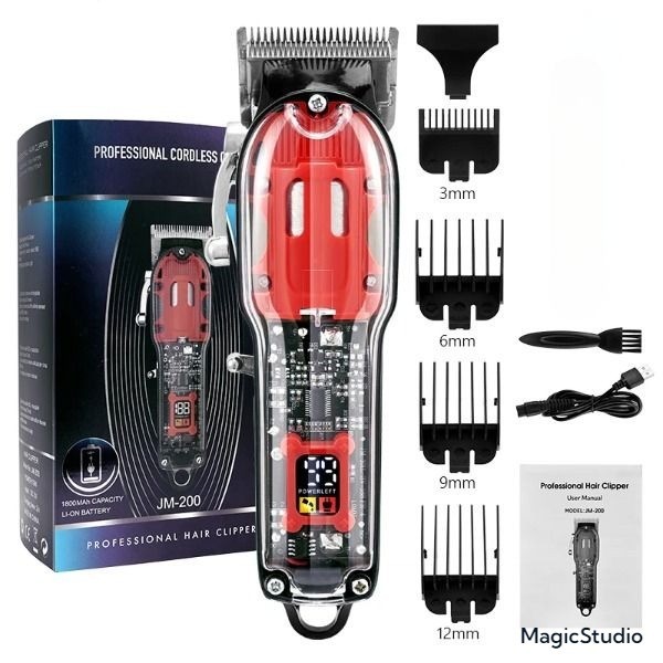 Transparent Trimmer Hair Clipper Rechargeable Small Silent Electric ...