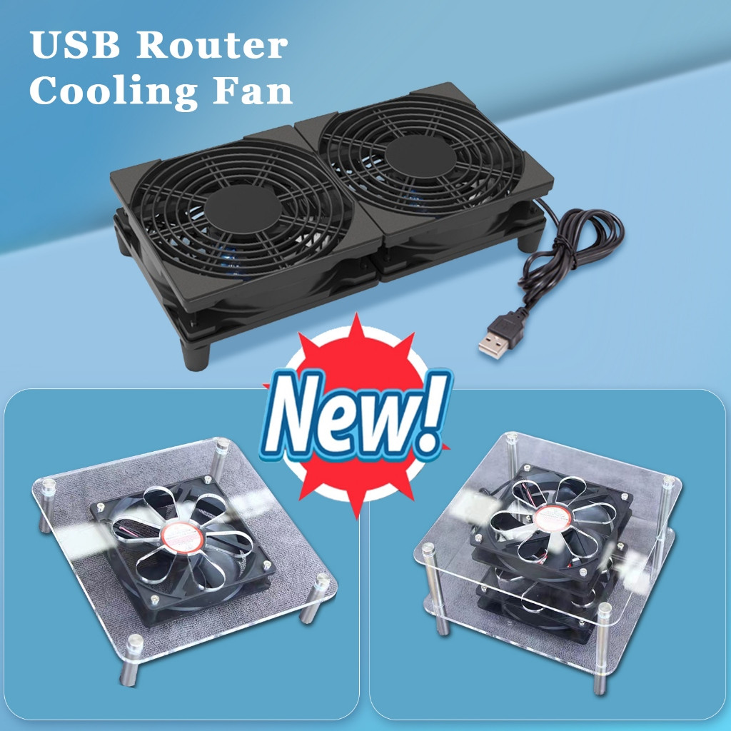 1200RPM USB Router Fan Wifi Modem Cooling Rack Router Cool 120CM Wire ...