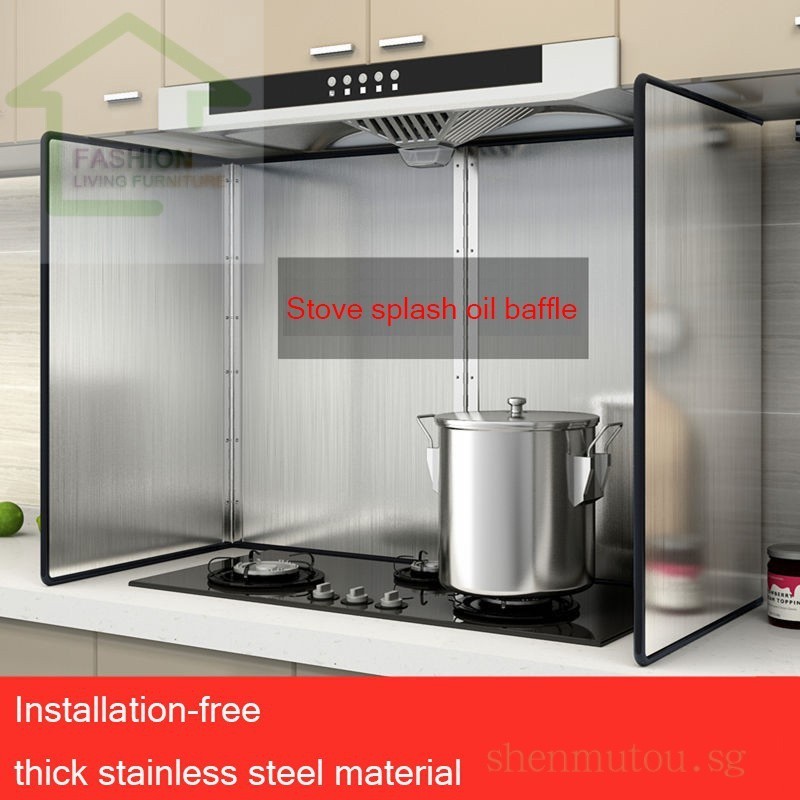 304 stainless steel oil baffle kitchen gas stove cooking oil splash ...
