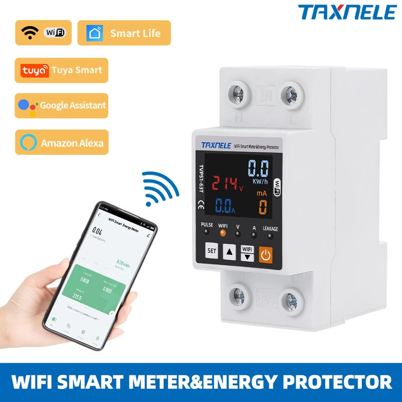 SmartLife TUYA WIFI 63A Circuit breaker Earth Leakage Over Under ...