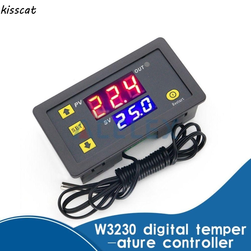 KISSCAT Temperature Controller, Digital LED Display Thermostat, Control Instrument With Heat ...