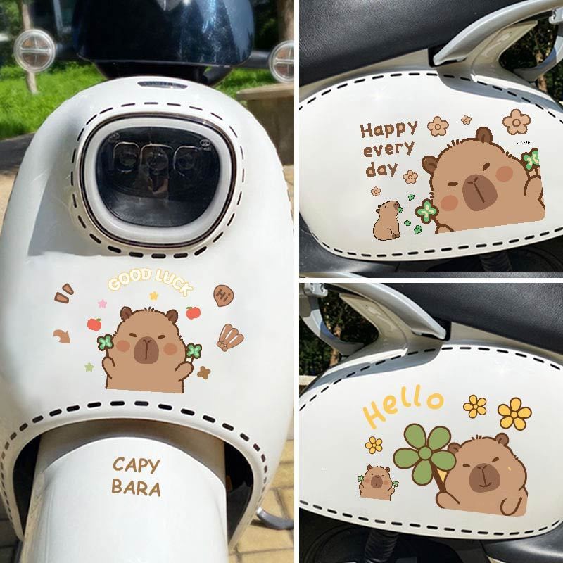 Motorcycle decoration sticker copybary cute cartoon car sticker ...