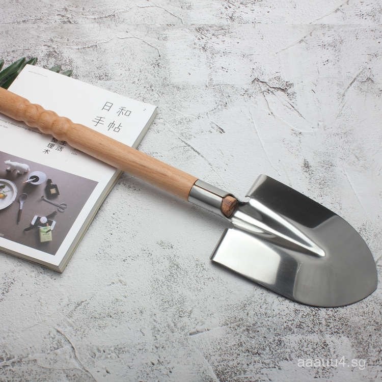 Large Stainless Steel Shovel Garden Planting Tip Flat Planting Flowers ...