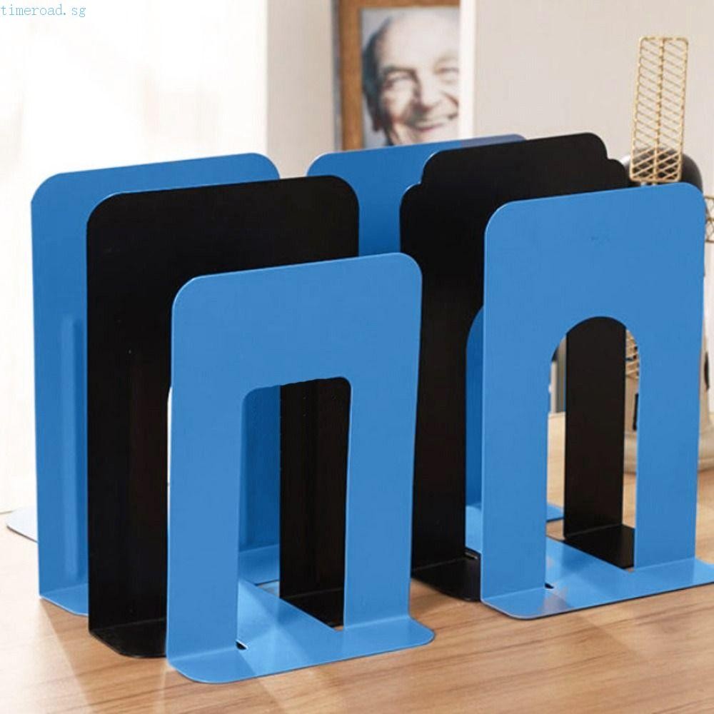 TIMEROAD Iron Book Stand, Display Durable Desk Bookends, Desktop ...