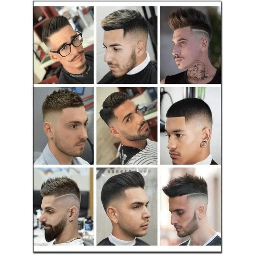 Hot Canvas Barbershop Wall Poster Mens Haircuts Bald Fade Haircut ...