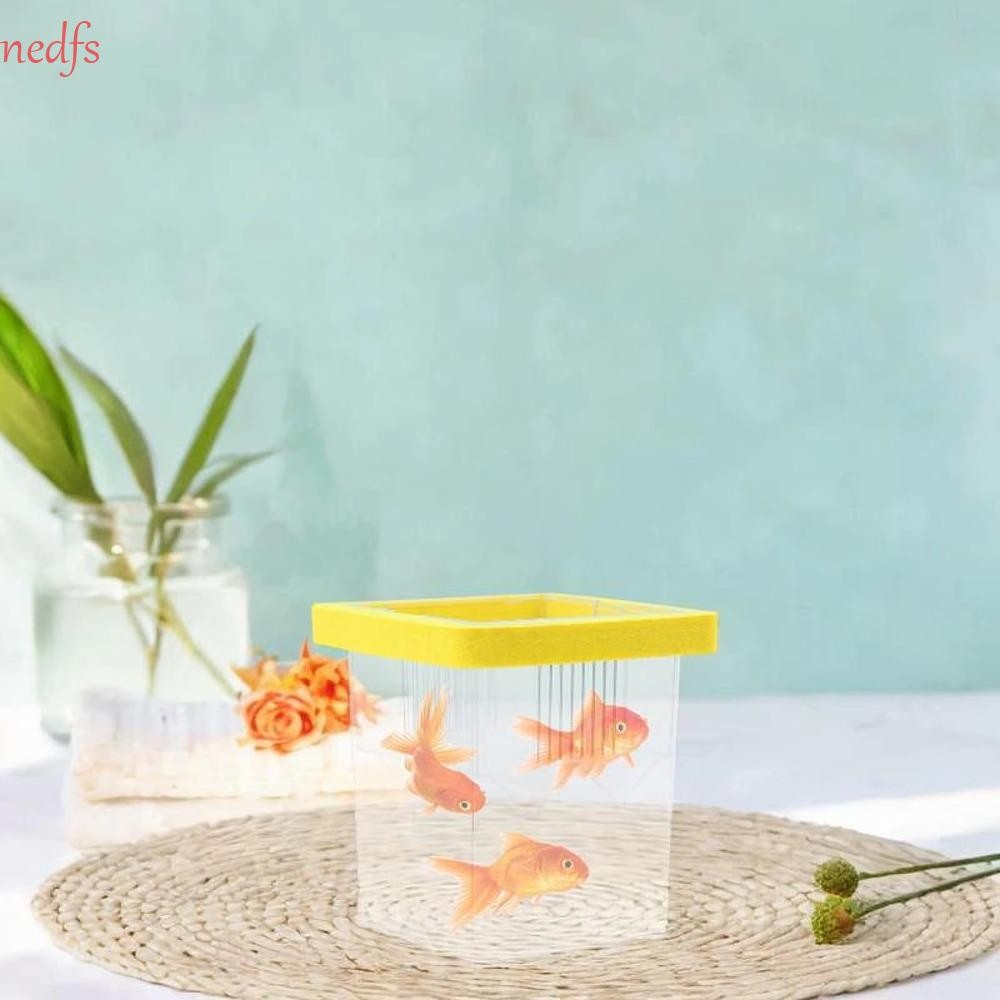 NEDFS Floating Fish Breeding Box, Acrylic Square Aquarium Fish Breeding ...