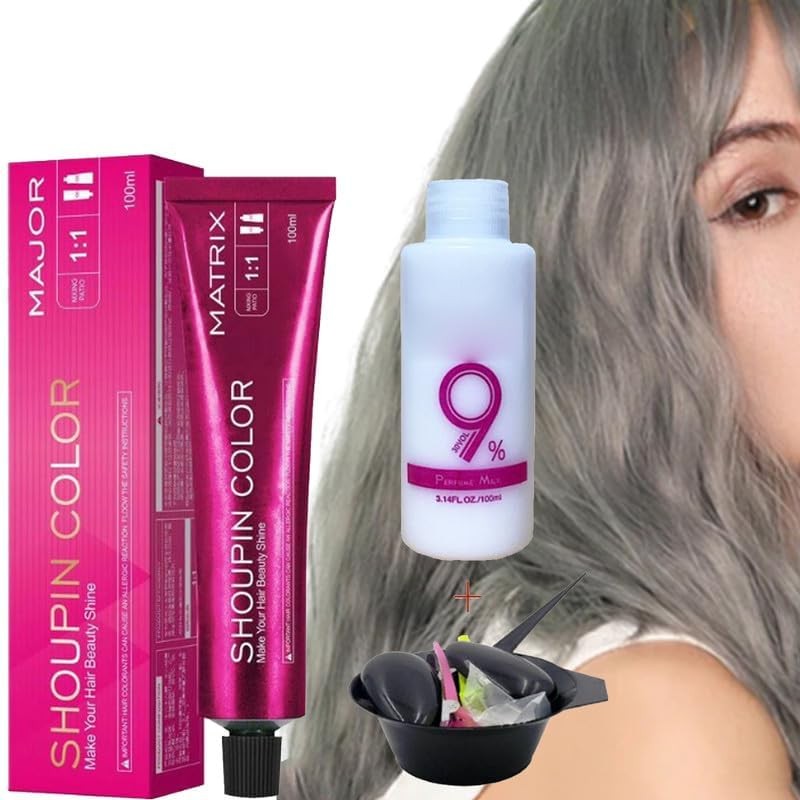 Shoupin Color Hair Dye, Gel, Champagne-Grey, No Bleaching Hair ...