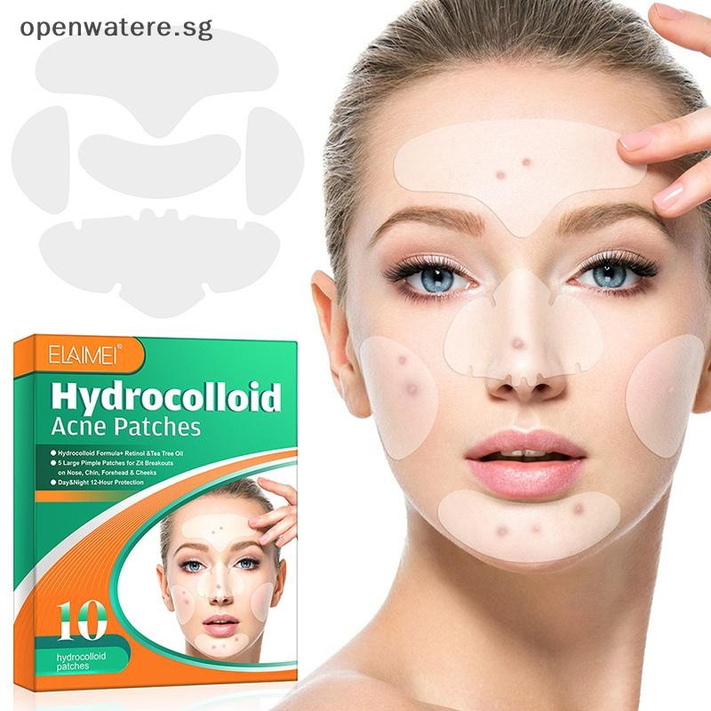 Openwatere 10Pcs/box Hydrocolloid Acne Face Patch Forehead And Cheeks ...