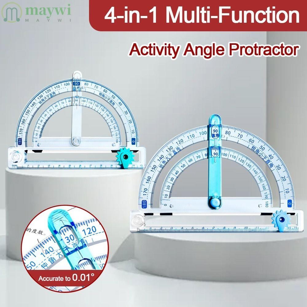 MAYWI Bevel Protractor, Plastic Multi-Function Activity Angle Measuring ...
