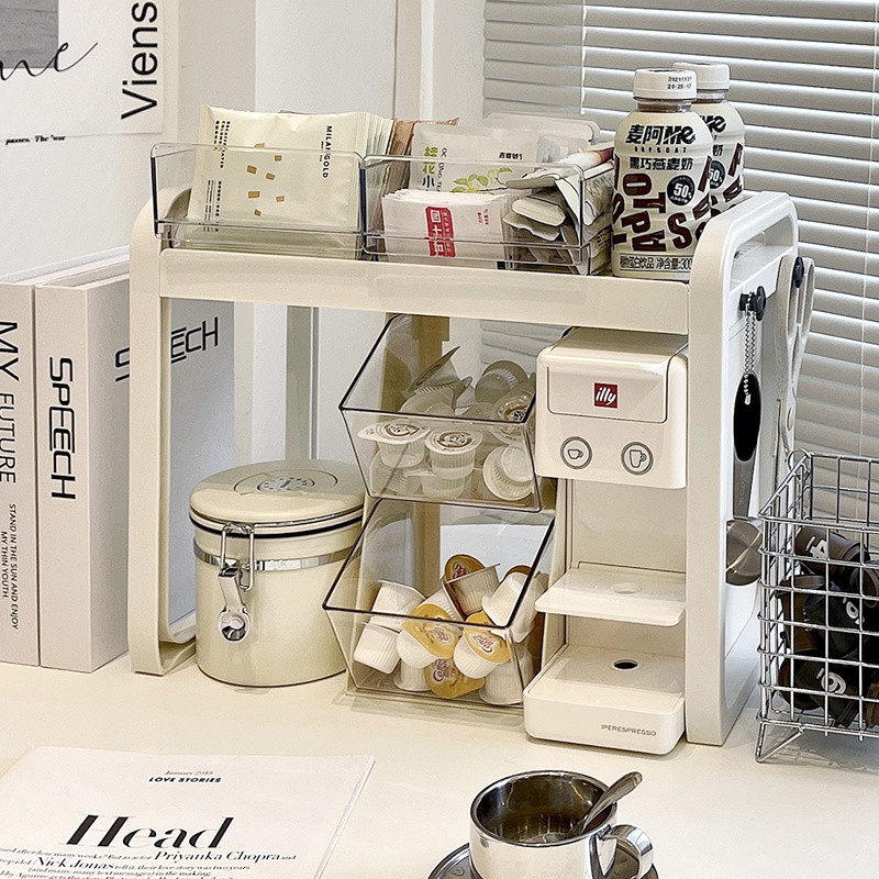 Coffee Machine Storage Rack Tea Bag Organizer Capsule Coffee Organizer ...