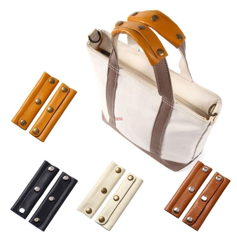 SE 2 Pieces Leather Handle Wrap for Handbags Bucket Bags Luggage Grips ...