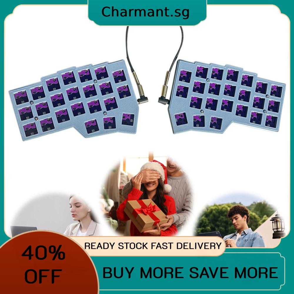 Split Keyboard Wired Ergonomics Keyboard Hot Swap Support QMK/VIAL for ...