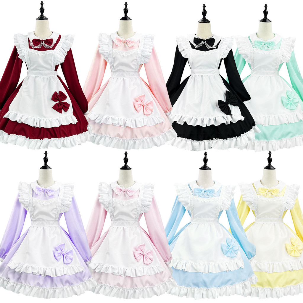 Original Super Cute Japanese Black and White Maid Cloth Long Sleeve ...