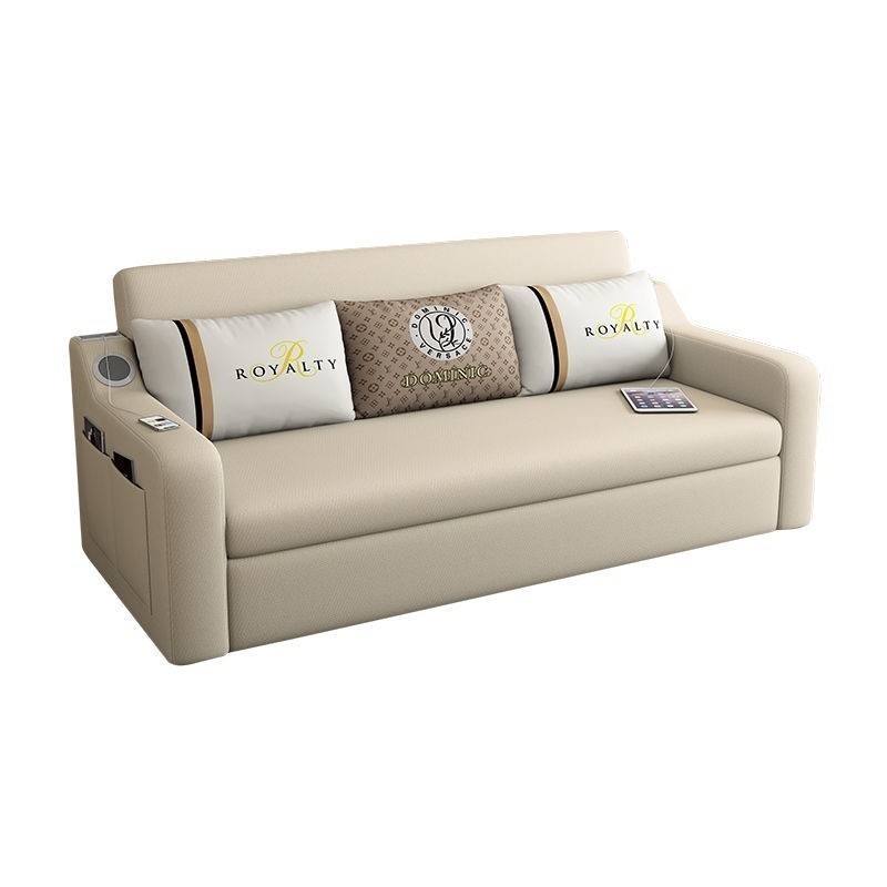 Sofa Bed Solid Wood Multi-function Foldable Storage Sofa Bed Bedroom Living Room Sitting And ...