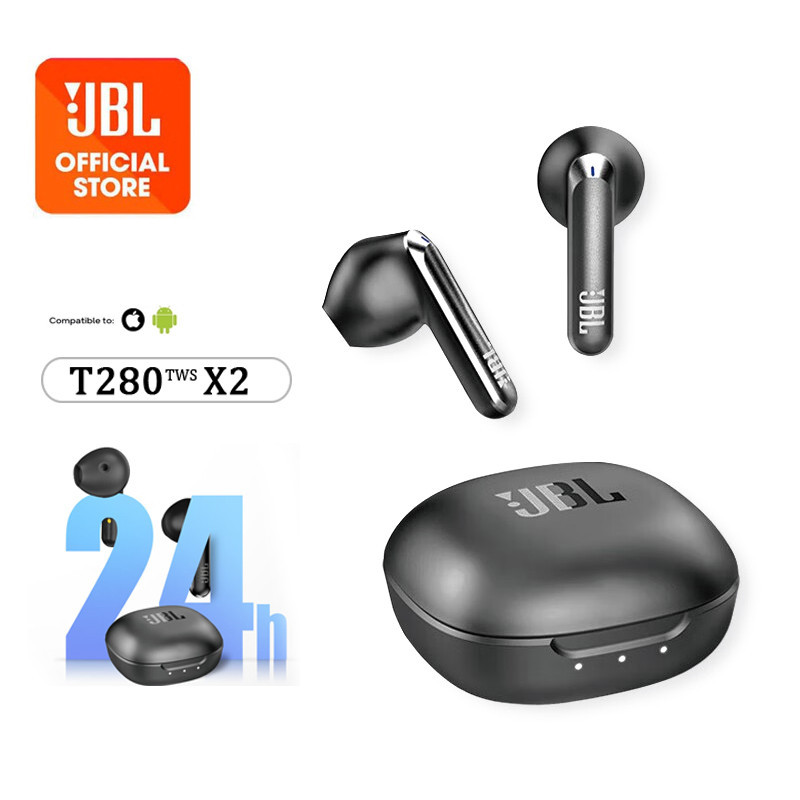 JBL TUNE 280 X2 TWS Bluetooth In-Ear Sports Earbuds Earplugs Subwoofor Headset Charging Box with ...
