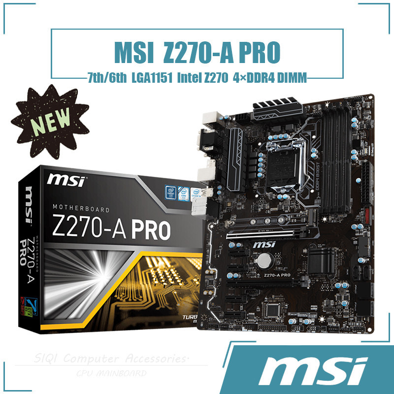 MSI Z270-A PRO Motherboard LGA 1151 4×DDR4 DIMM Using Intel Z270 ...
