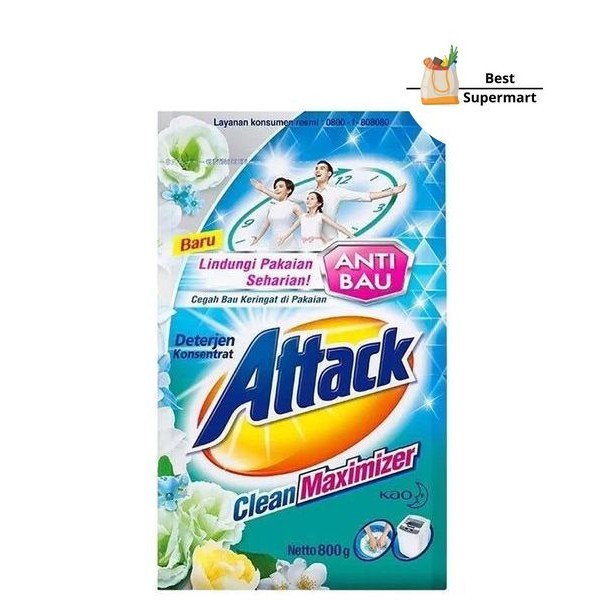 Kao Attack Detergent Powder Clean Maximizer 800g | Shopee Singapore