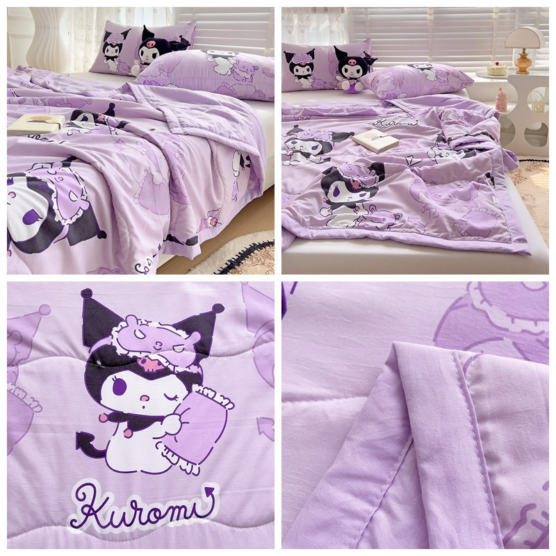 Cartoon Kuromi Cinnamon Dog Quilt Summer Children Blanket Cute Air ...