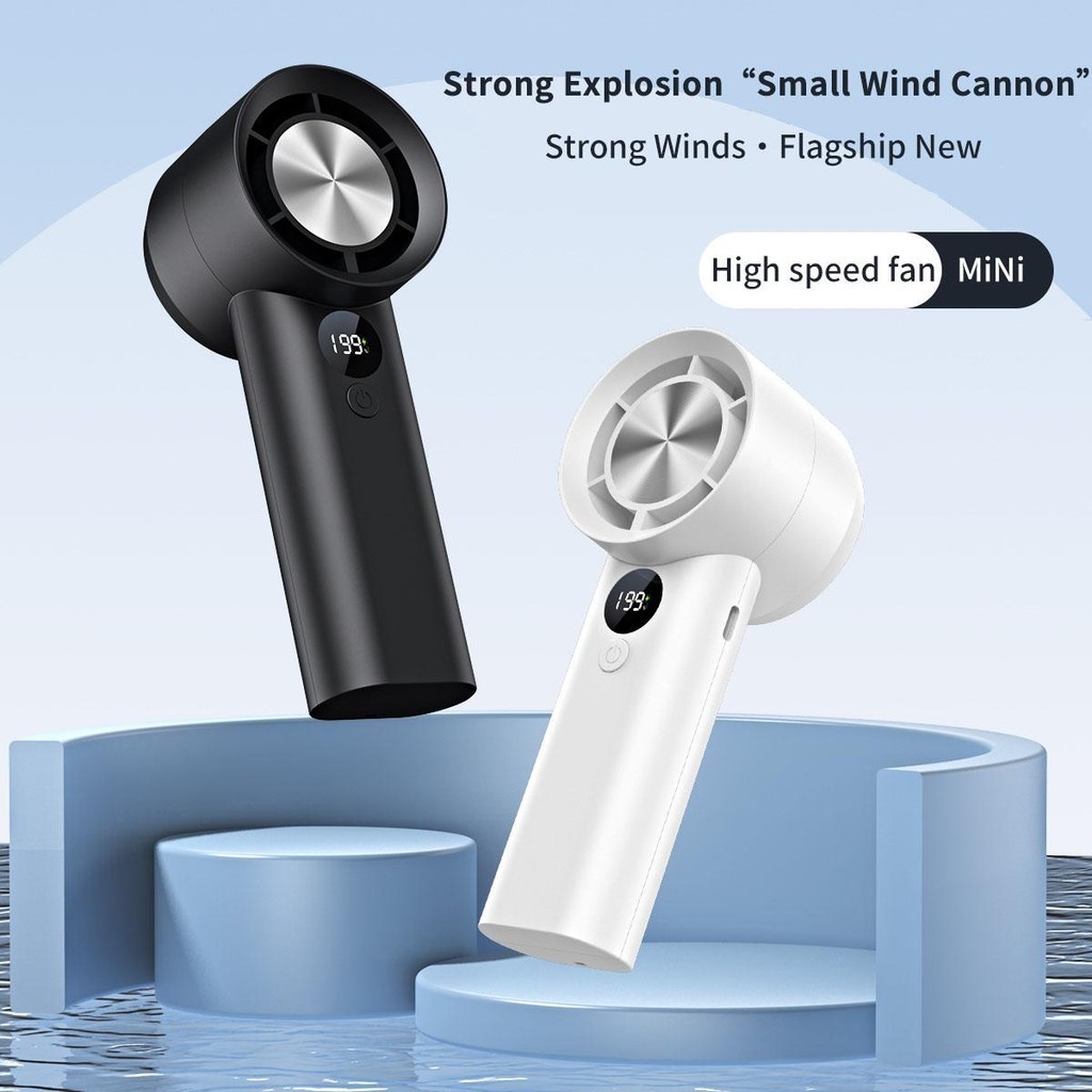NEW Portable Fan Strong Wind 199-Speed, 5000mAh LED Display Mini ...