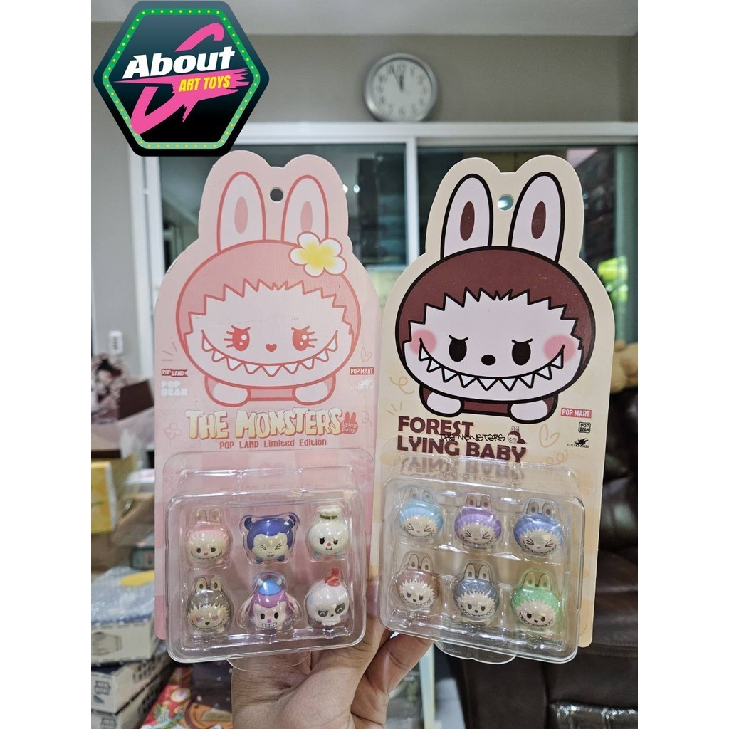 The Monster Labubu POP BEAN Forest Lying baby & Popland Limited Edition ...